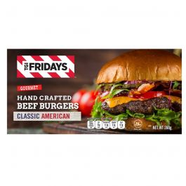 TGI FRIDAYS HAND CRAFTED BEEF BURGERS 260GM| Waynik By Safco