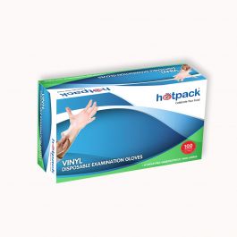 HOTPACK-POWDER FREE VINYL GLOVES - SMALL-100PCS Waynik By Safco