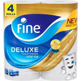 Fine Toilet Tissue Deluxe 140 Sheets 3 Plies - 4 rolls