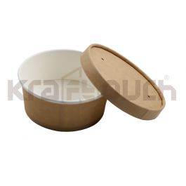 KRAFT CURRY CONTAINER 360 ML / WITH KRAFT PAPER LID Waynik By Safco