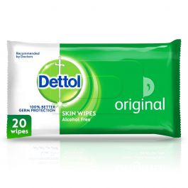 DETTOL ORIGINAL ANTIBACTERIAL SKIN WIPES 20 COUNT Waynik By Safco