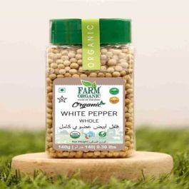 FARM ORGANIC WHITE PEPPER WHOLE 140GM Online | Waynik By Safco