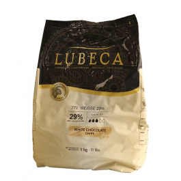LUBECA WHITE CHOCOLATE CHIPS (29%) 5KG Online |Waynik by Safco