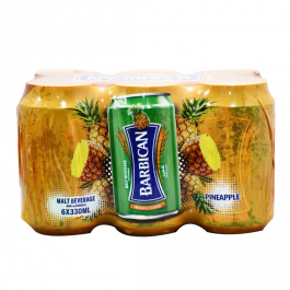 BARBICAN PINEAPPLE FLAVOURED MALT BEVERAGE CAN 6X330 ML