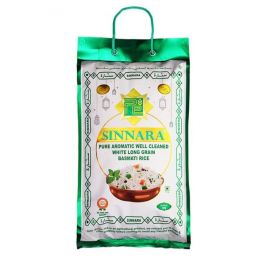 SINNARA WHITE LONG GRAIN BASMATI RICE 5KG Online | Waynik By Safco