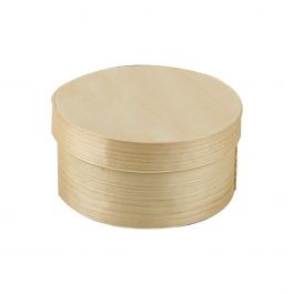 ECOTOUCH ROUND WOODEN BOX WITH LIDS 84X40MM Online | Waynik By Safco
