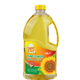 SUPER CHEF SUNFLOWER OIL 100% PURE WITH HANDLE 6X1.5LTR