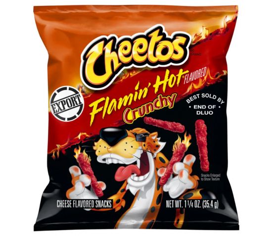 Cheetos Crunchy Flaming Hot Cheese Flavored Snack 1.25 OZ|Waynik