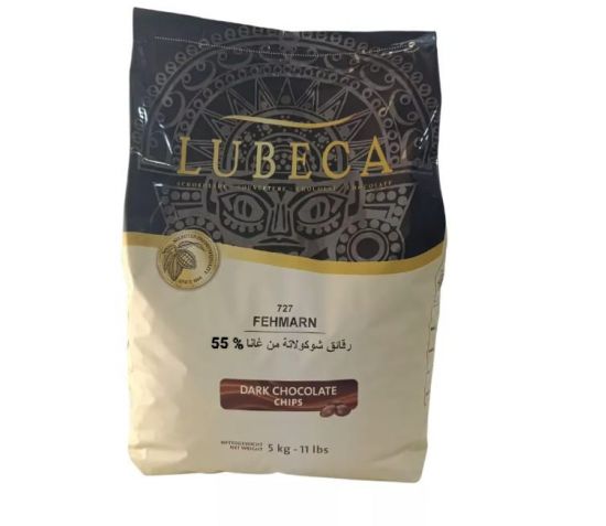 LUBECA DARK CHOCOLATE CHIPS 55% -5KG Online |Waynik By Safco