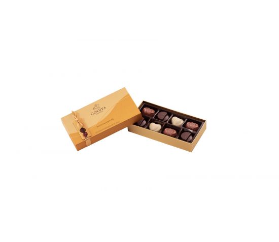 GODIVA ASSORTED CHOCOLATE GOLD GIFT BOX 8PCS 90GM Waynik By Safco