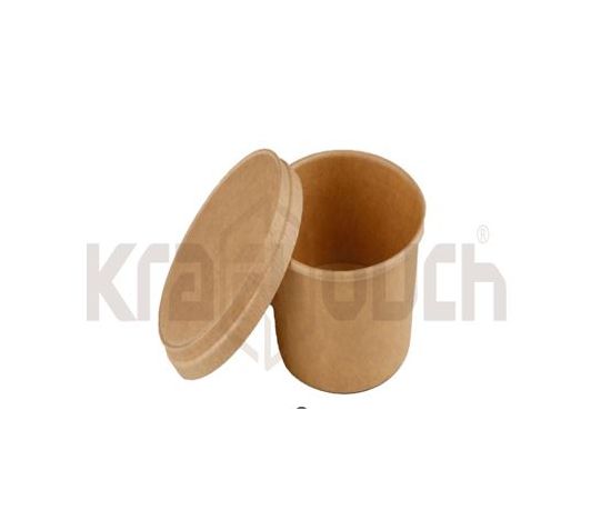 KRAFT PAPER SAUCE CUP 2 OZ / WITH KRAFT PAPER LID Waynik By Safco