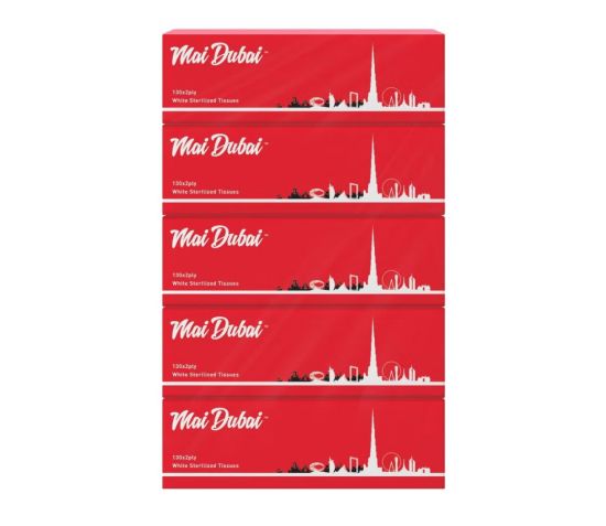 MAI DUBAI FACIA TISSUE BOX 2PLY 130 SHEETS 1X5PCS|Waynik by Safco