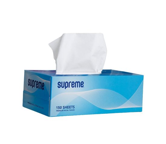 SUPREME FACIAL TISSUE BOX 2PLY 150 SHEETS 1X5PC Online | Waynik By Safco