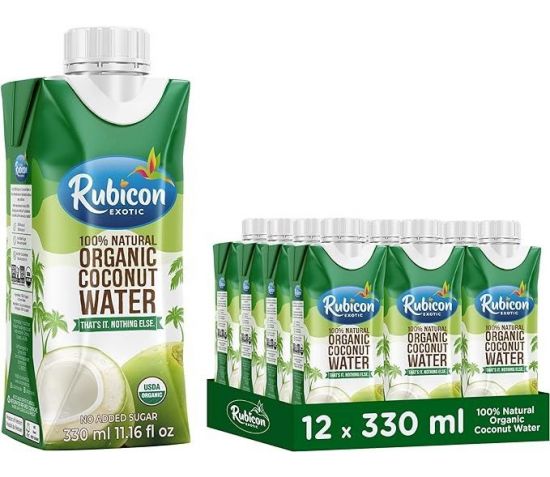 RUBICON 100% NATURAL ORGANIC COCONUT WATER 12X330ML Waynik By Safco